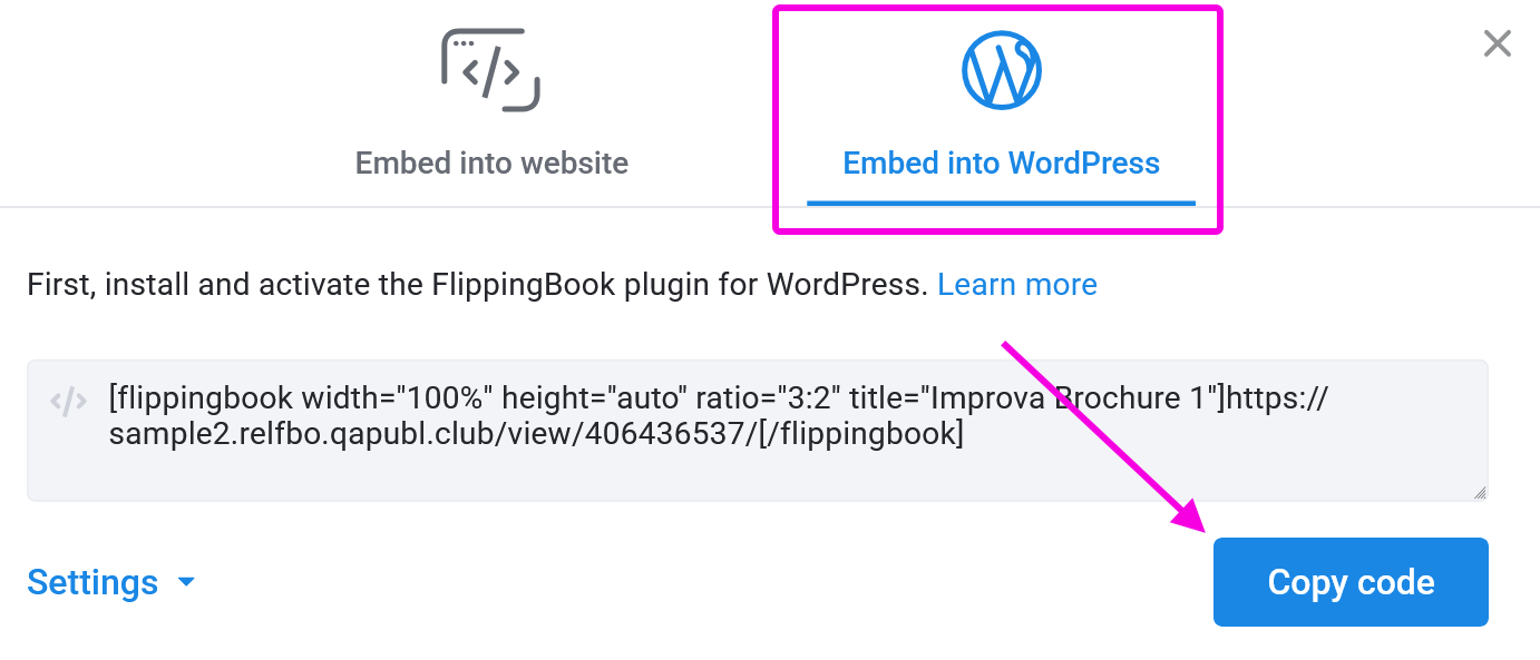 How to embed into WordPress? | FlippingBook