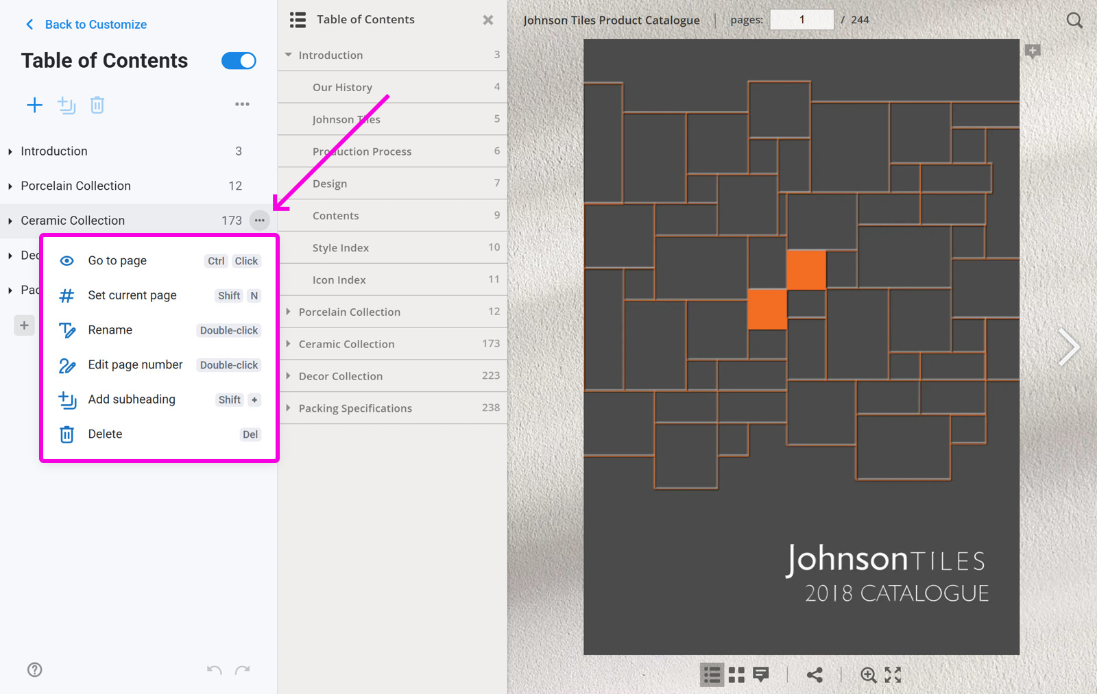 How to add a Table of Contents to my flipbook? | FlippingBook